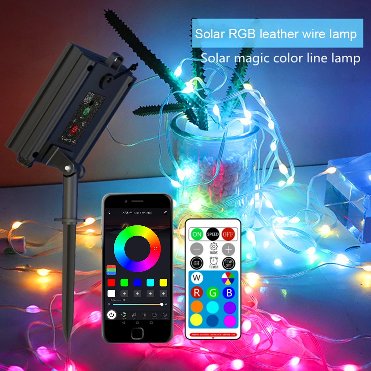RGBIC-Fairy-String-Light-Led-Solar-Bluetooth-Waterproof-Garland ...