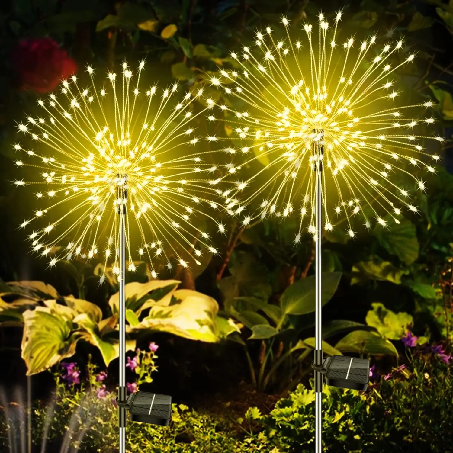 Solar-Fireworks-Light-Outdoor-Waterproof-Light-2-piece-Set-Garden ...