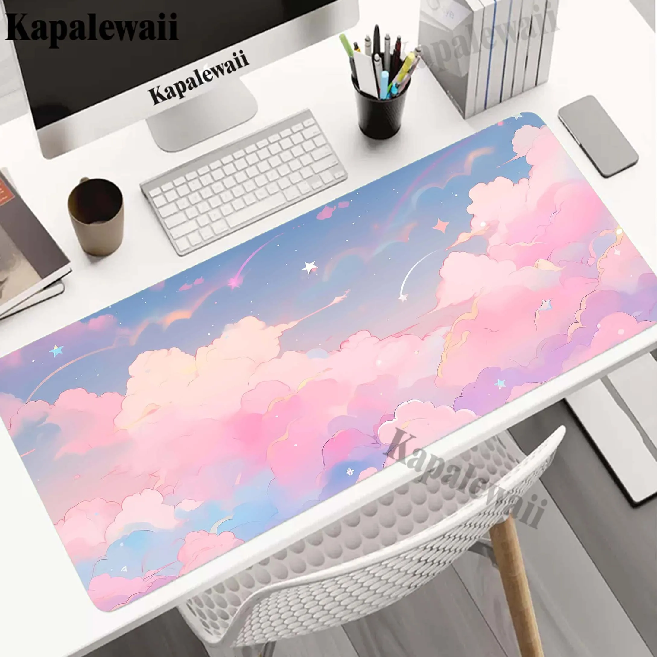 Large-Mouse-Pad-HD-Print-Gaming-Keyboard-Pads-Pink-Cloud-XXXL-Table ...