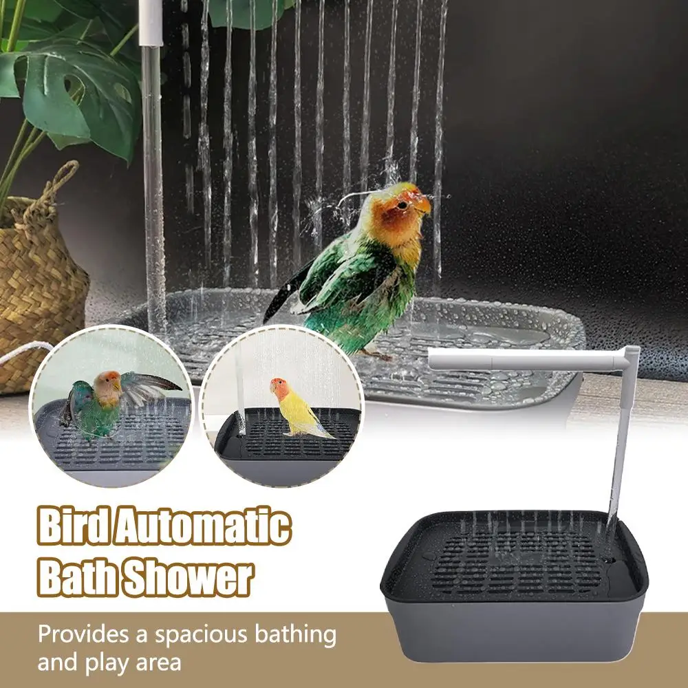 Parrot Bird Bath Tub Automatic Pet Circulating Water Bathtub USB ...