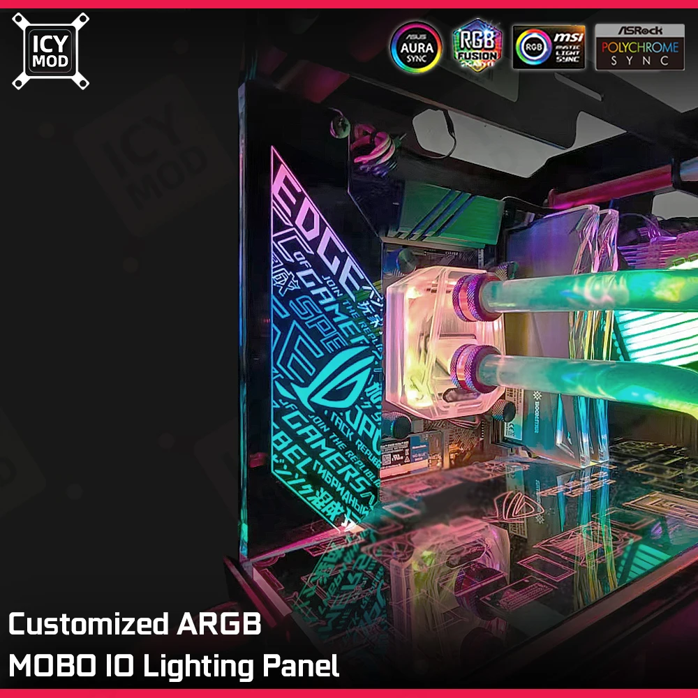 PC Case IO Panel Customize MOBO MOD Mirror Panel AURA Water Cooler ...