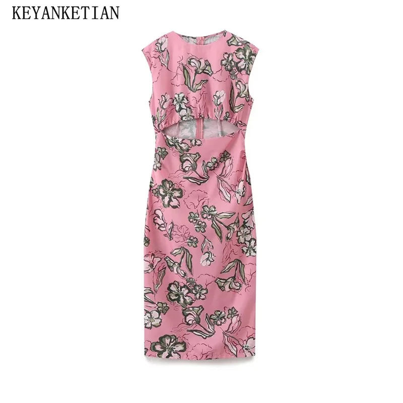KEYANKETIAN-2024-New-Launch-Women-s-Hollow-out-Midriff-Design-Dress ...