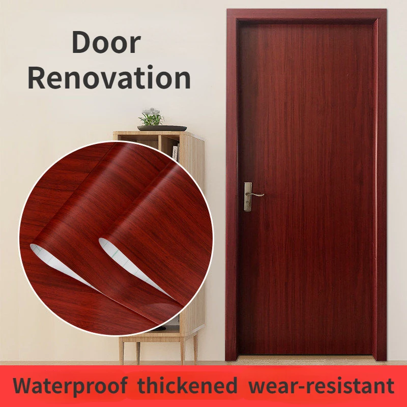 90CM-Wood-Grain-Door-Stickers-Home-Decor-Furniture-Waterproof-Vinyl ...