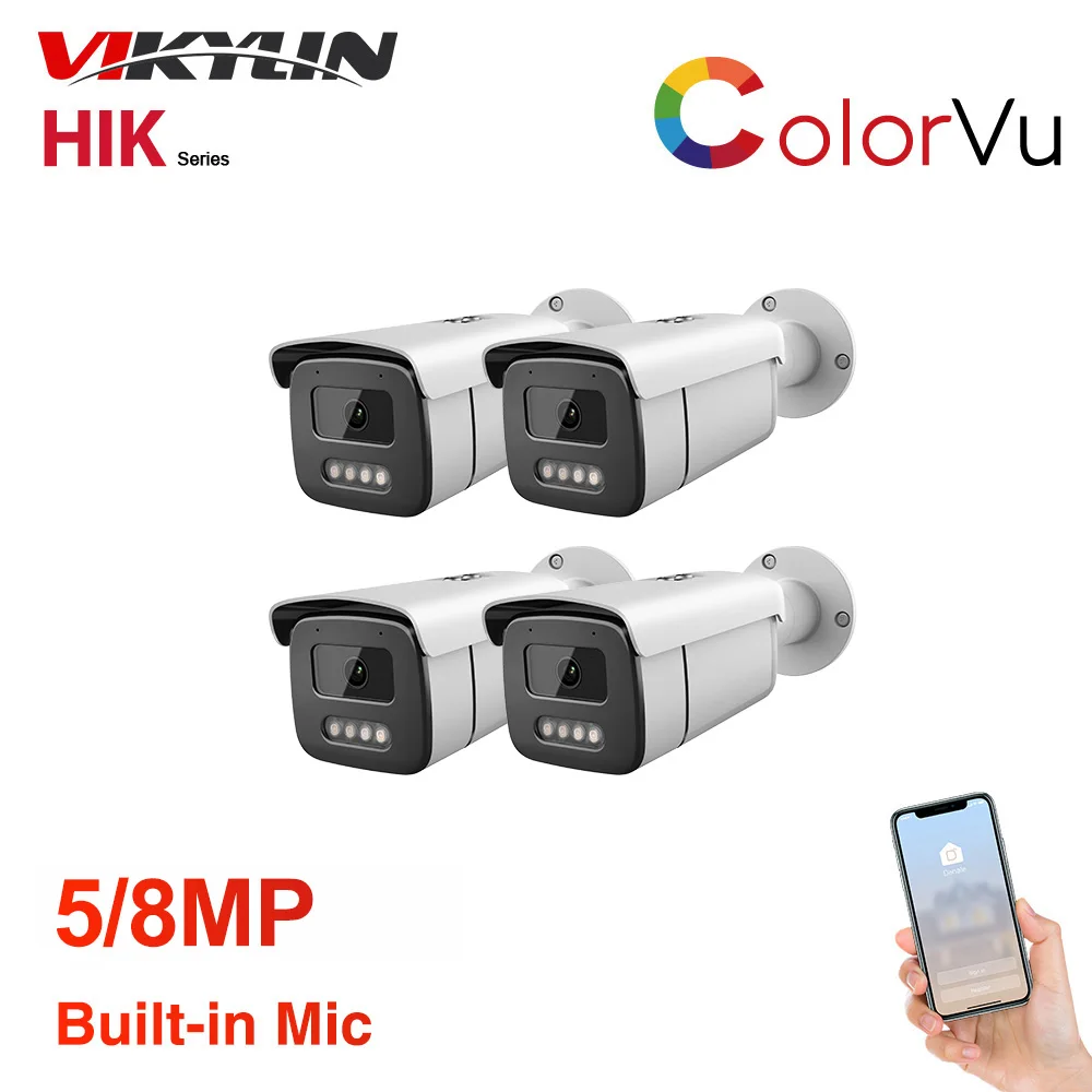 Outdoor-Vikylin-4K-HD-Hikvision-Compatible-IP-Camera-PoE-Bullet-Full ...