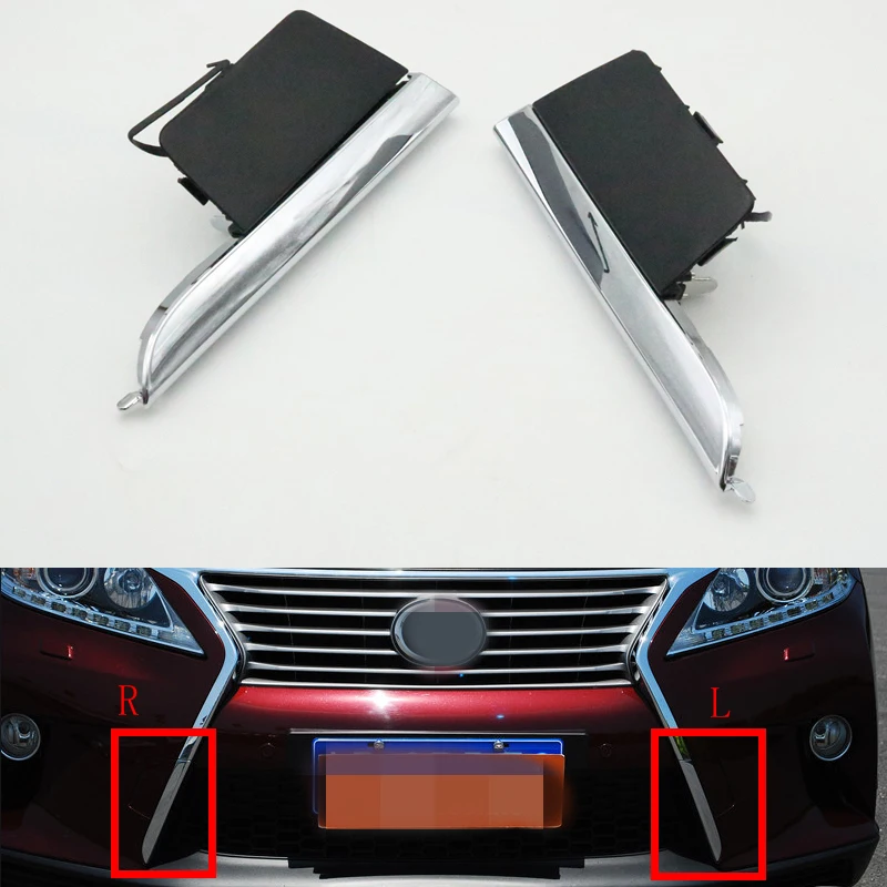 Front Bumper Tow Hook Cover Chrome Moulding Radiator Grille Trim 53125 ...