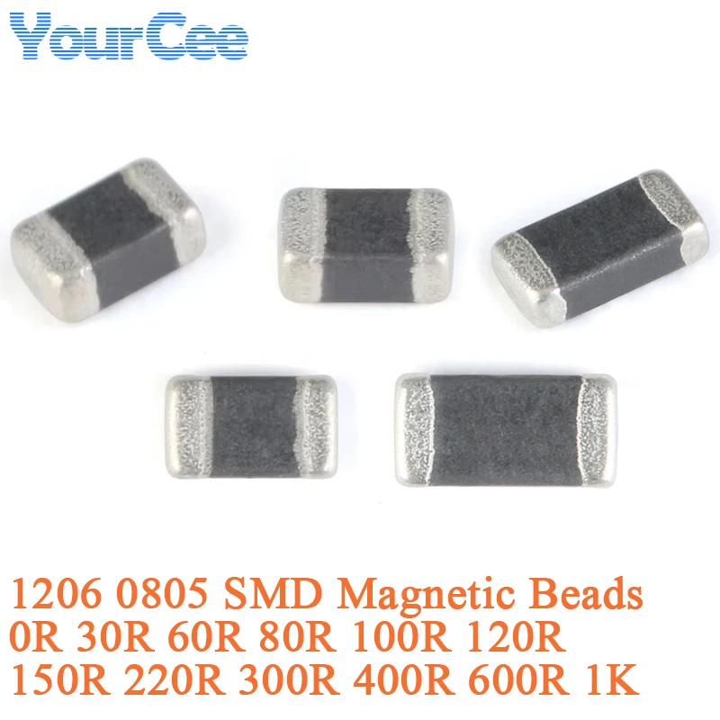 100pcs 0805 1206 SMD Magnetic Beads 25% Tolerance 1K 600R 400R 300R ...