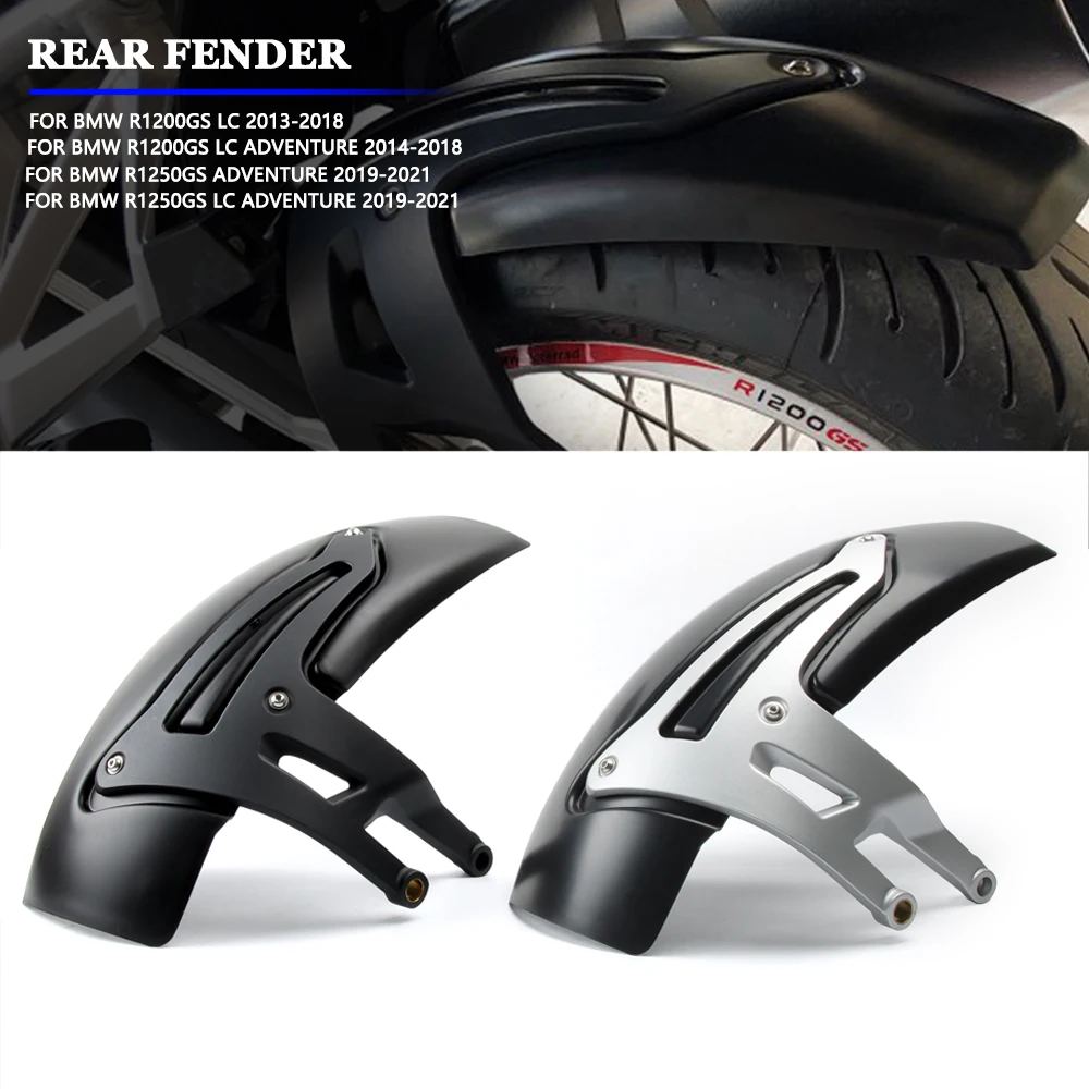 Motorcycle-Black-Silver-Rear-Fender-Mudguard-Tire-Hugger-Splash-Guard ...