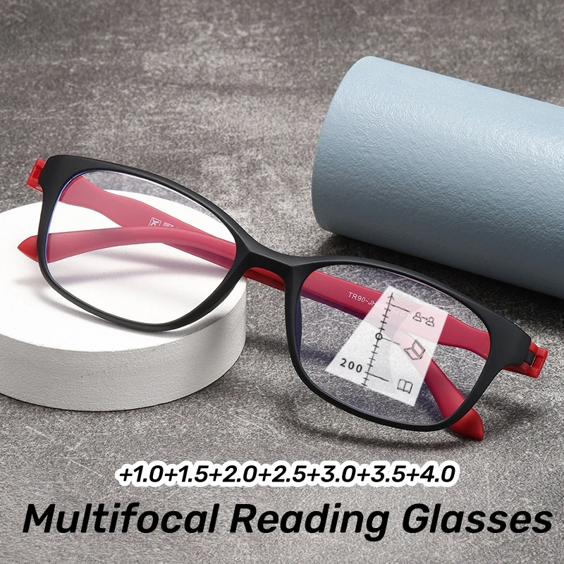 Retro-Square-Frame-Multifocal-Glasses-Unisex-HD-Lens-Progressive ...