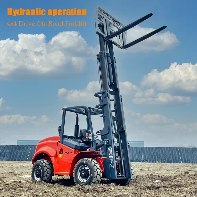 China Manufacture 4WD 5 Ton All Rough Terrian Forklifts, Factory Price ...