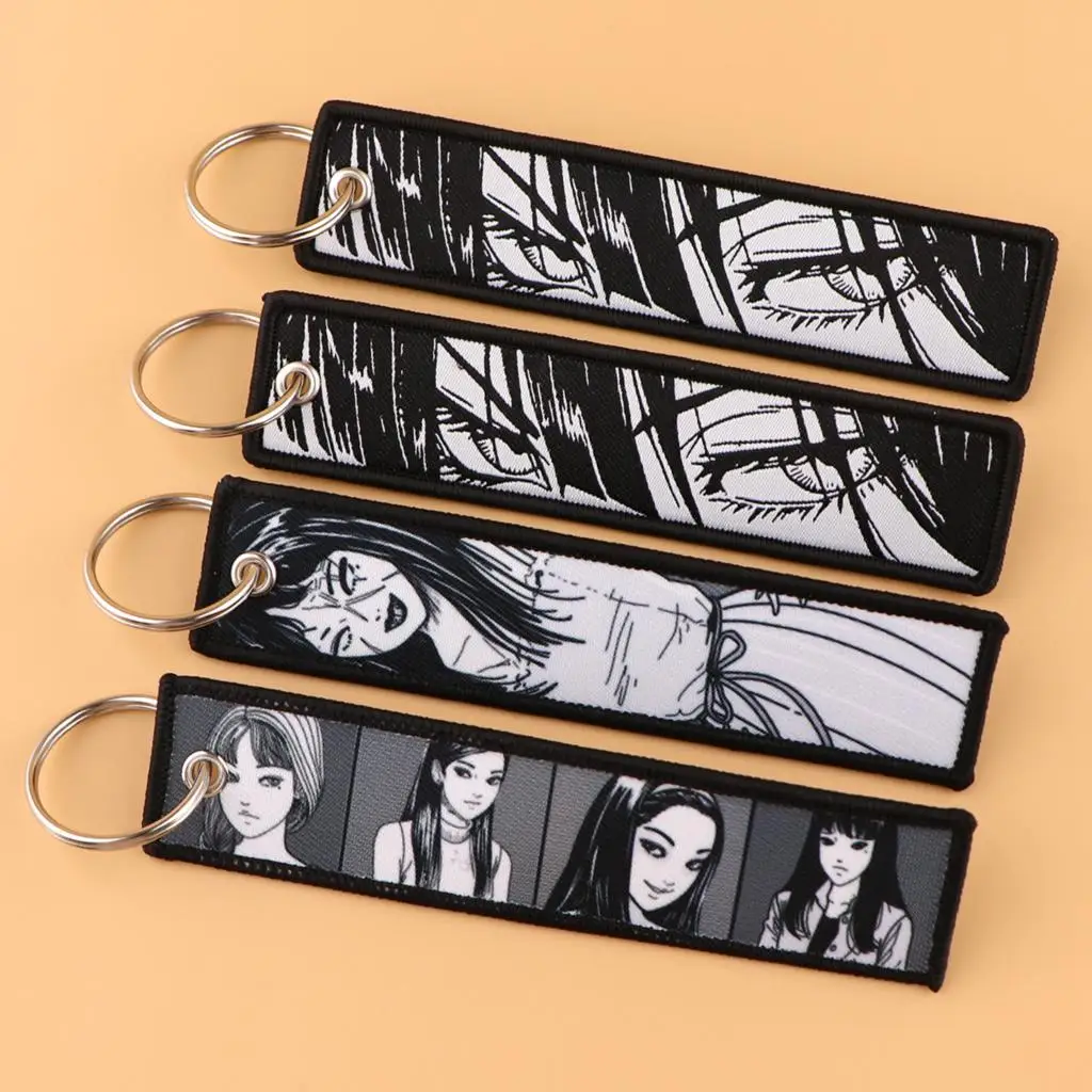 Scary-Face-Horror-Key-Tag-Embroidered-Jet-Tag-Keychains-for-Car ...