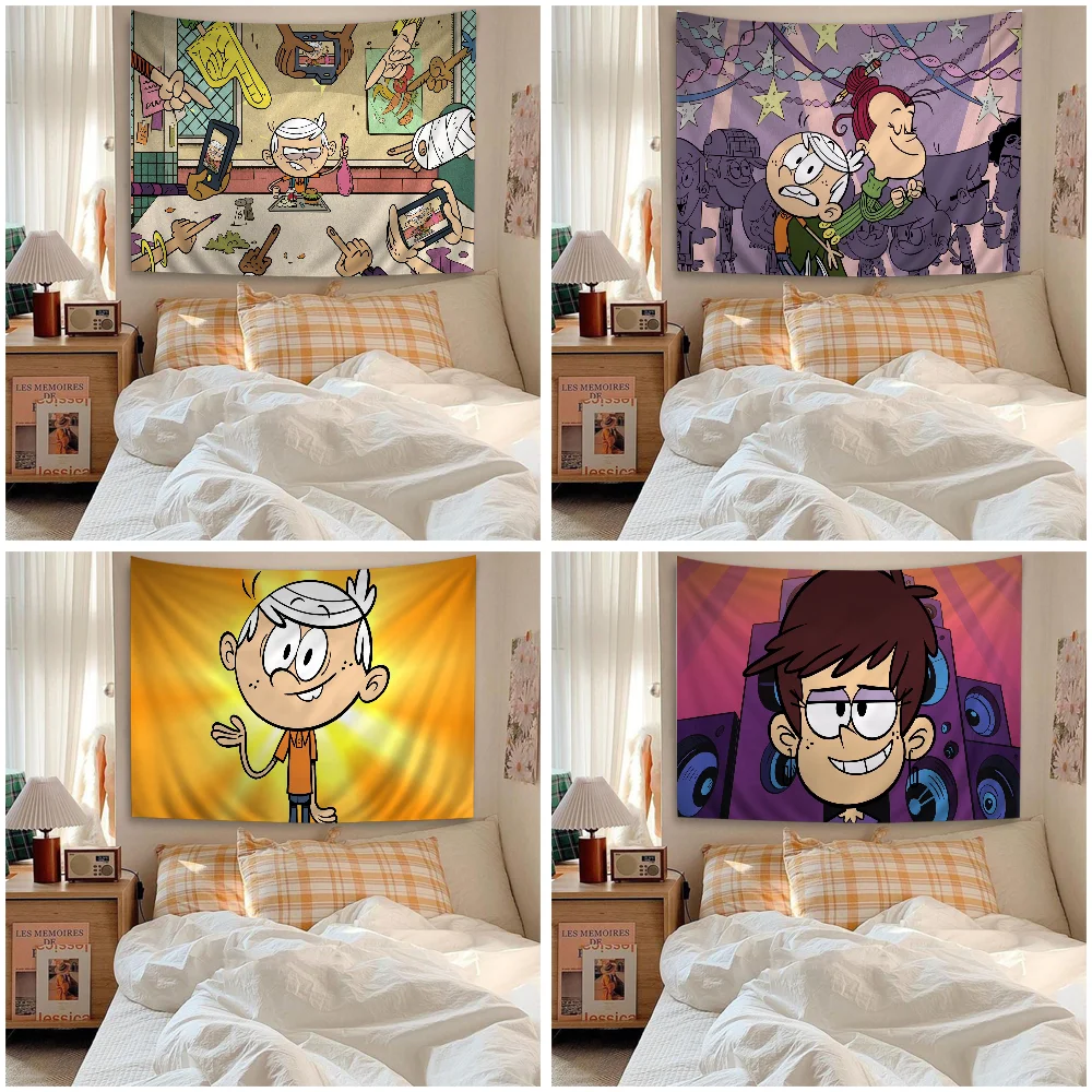 The-L-loud-House-Tapestry-Anime-Tapestry-Hanging-Tarot-Hippie-Wall-Rugs ...