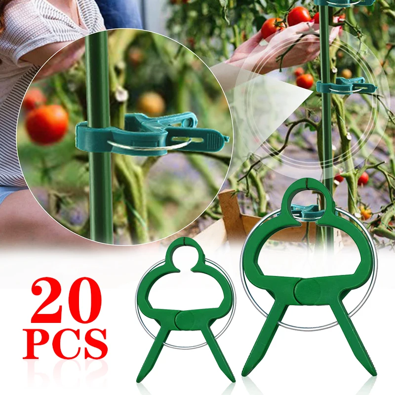 20PCS-Plant-Clips-Grafting-Stakes-Connector-Clip-Reusable-Plant-Fixed ...