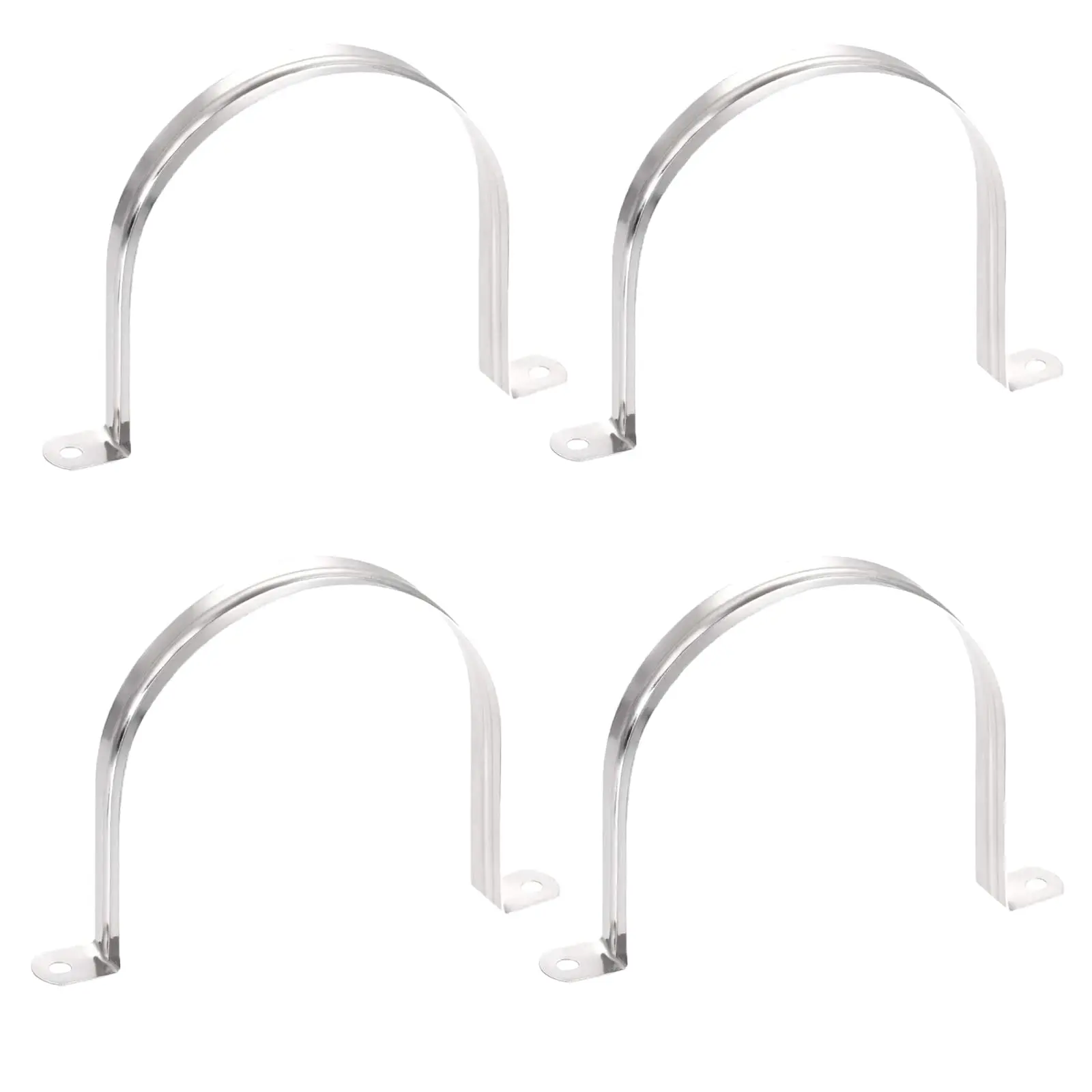 4pcs-U-Shape-Pipe-Clamps-304-Stainless-Steel-M75-M200-Saddle-Clamps-Two ...