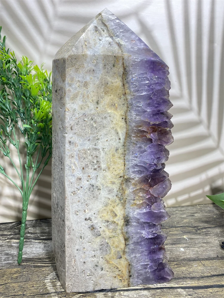 7030g Amethyst Tower Geode Stone Natural Quartz Crystals Wand Raw ...