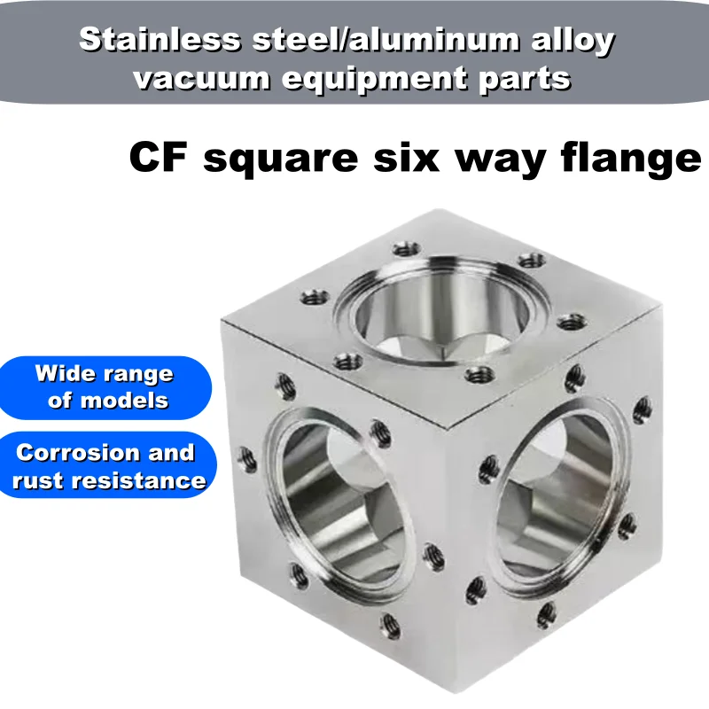 CF 6way,CF chamber vacuum flange six way joint, Six Way Chamber, CF ...