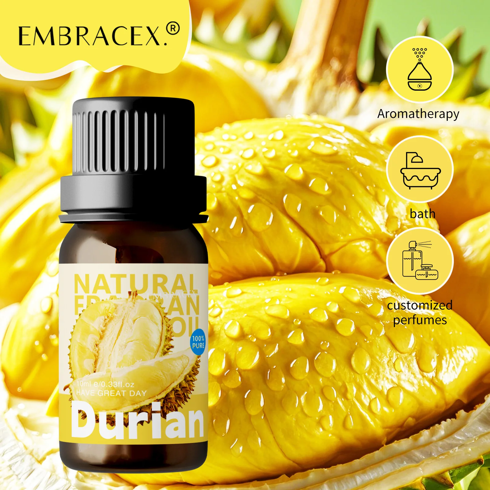 10ml Durian Essential Oils Durian Perfume In car fragrance Funny Gifts ...