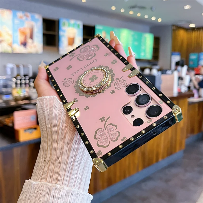 Glitter-Rhinestone-Four-Leaf-Clover-Phone-Case-for-Samsung-Galaxy-A15 ...