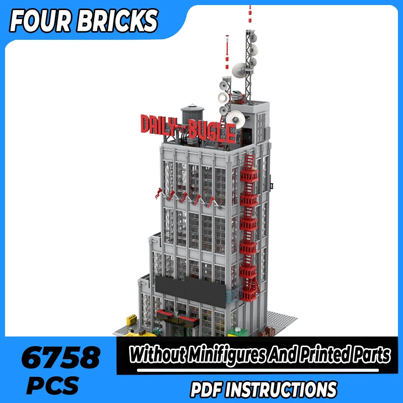 Moc-Building-Bricks-Model-Double-Daily-Bugle-Office-Tower-Technology ...