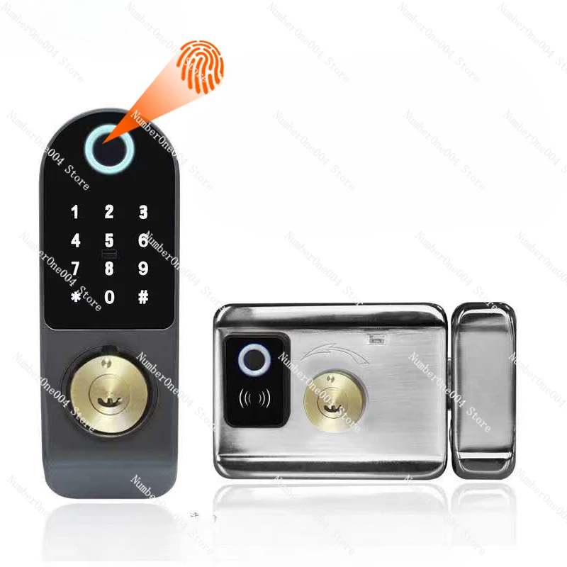 Outdoor-Courtyard-Door-Password-Waterproof-Double-Sided-Fingerprint ...