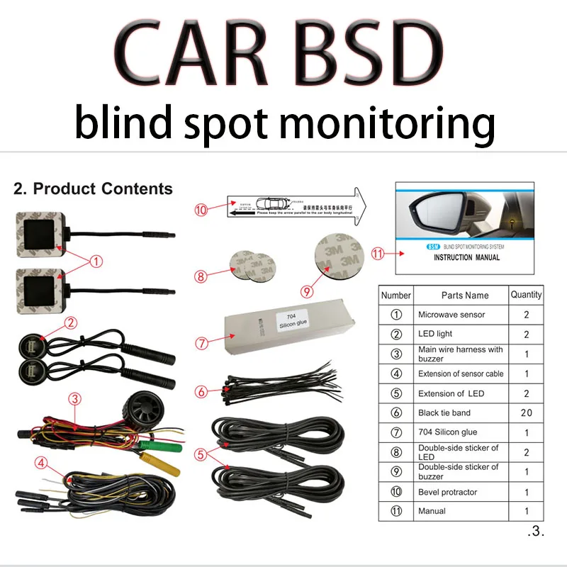 Universal model is suitable for all cars BSD blind spot monitoring ...