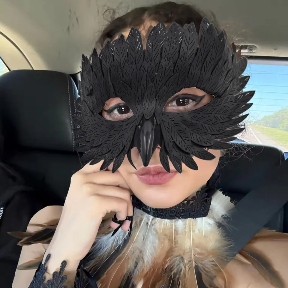 Crow Mask Eagle, Bald , Masquerade Mask, Eagle Costume Mask, Fantasy ...