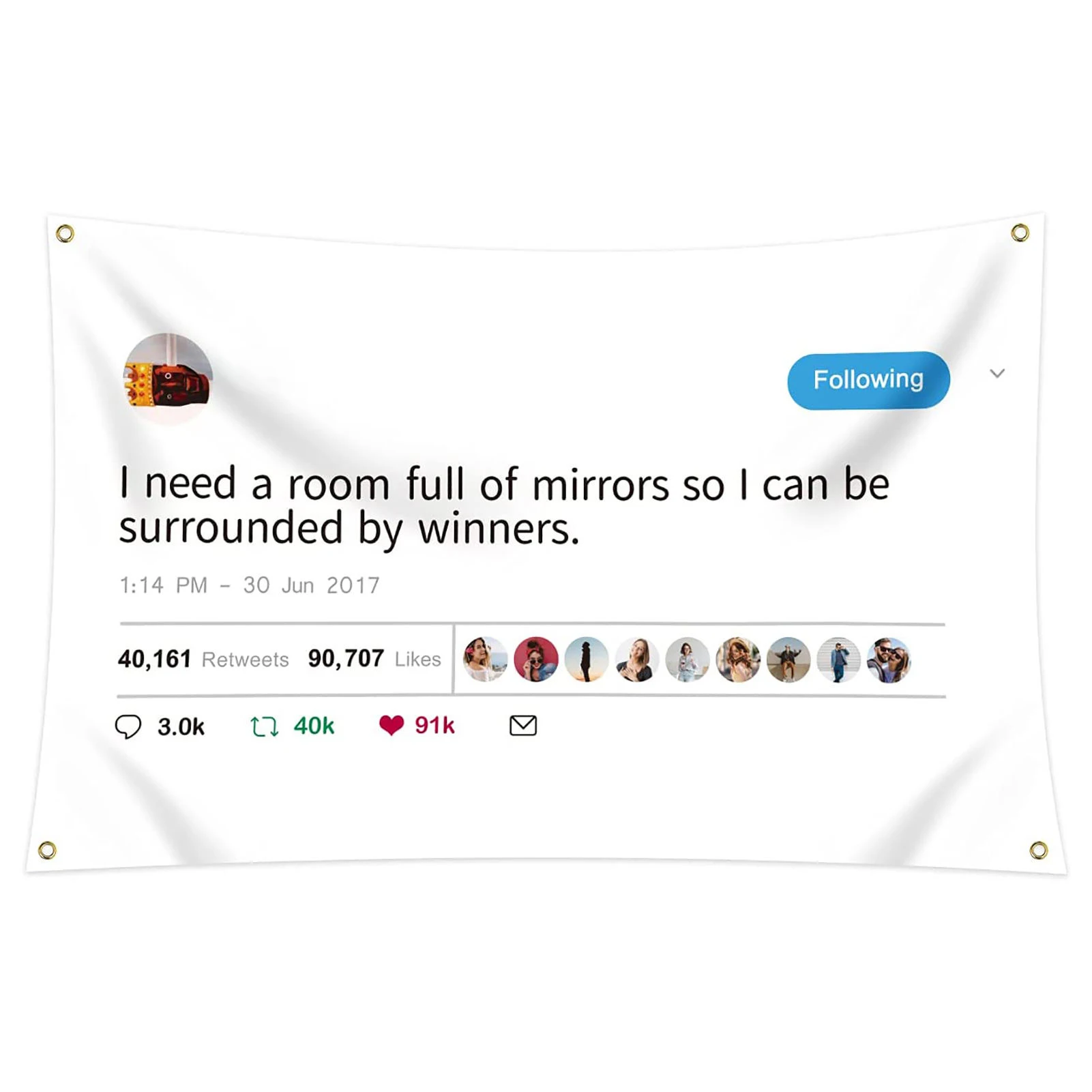 KanyeWest-Rapper-Funny-Mirrors-Tweet-Flag-I-Need-A-Room-Full-Of-Mirrors ...