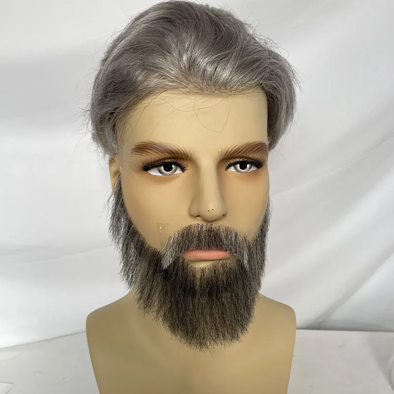 Barba-falsa-para-hombre-100-cabello-humano-cara-bigote-encaje-suizo ...