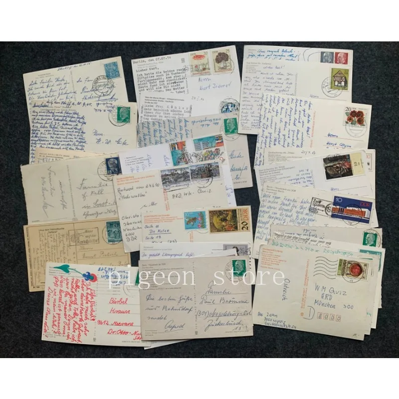 The-Cold-War-DDR-East-German-Postcards-German-Letters-Send-At-Random ...