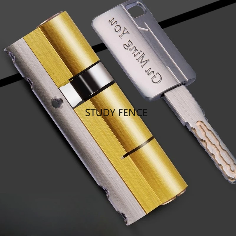 1PC Metal Lock Core, with Keys, Old Style Wooden Door Lock Core, Anti ...