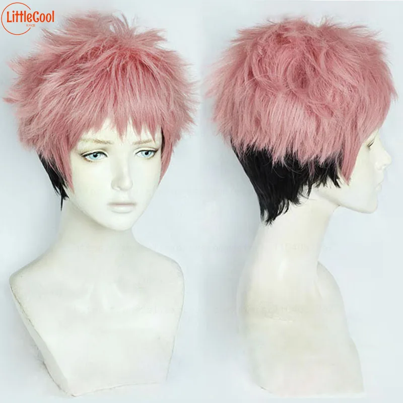 Anime-Yuji-Itadori-Cosplay-Wig-Pink-Gradient-Black-Short-Cosplay-Yuji ...