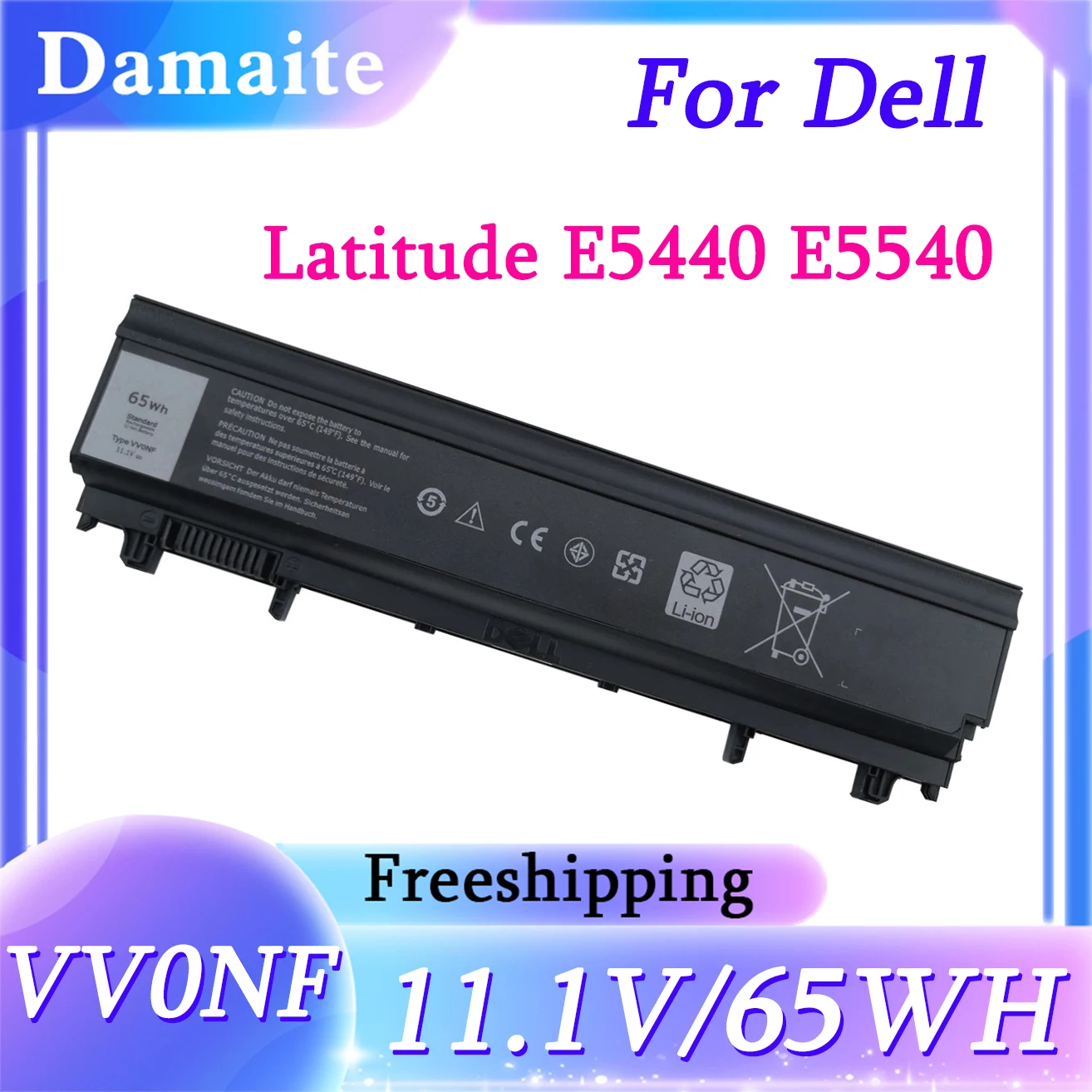 VV0NF 6cell Laptop Battery for DELL Latitude E5440 E5540 Series VJXMC ...