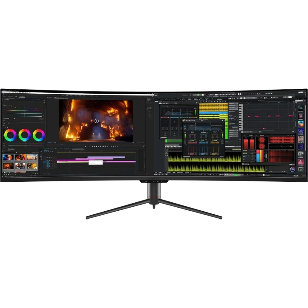 Monitor-de-jogos-Ultra-wide-E-LED-tela-curva-de-49-polegadas-resolu-o ...