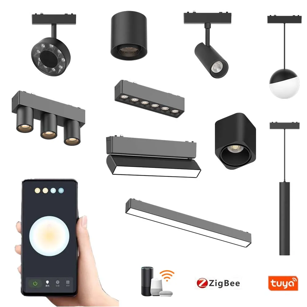 6MM-Ultra-Thin-Aluminum-48V-Magnetic-Track-Light-System-Smart-Home-Tuya ...