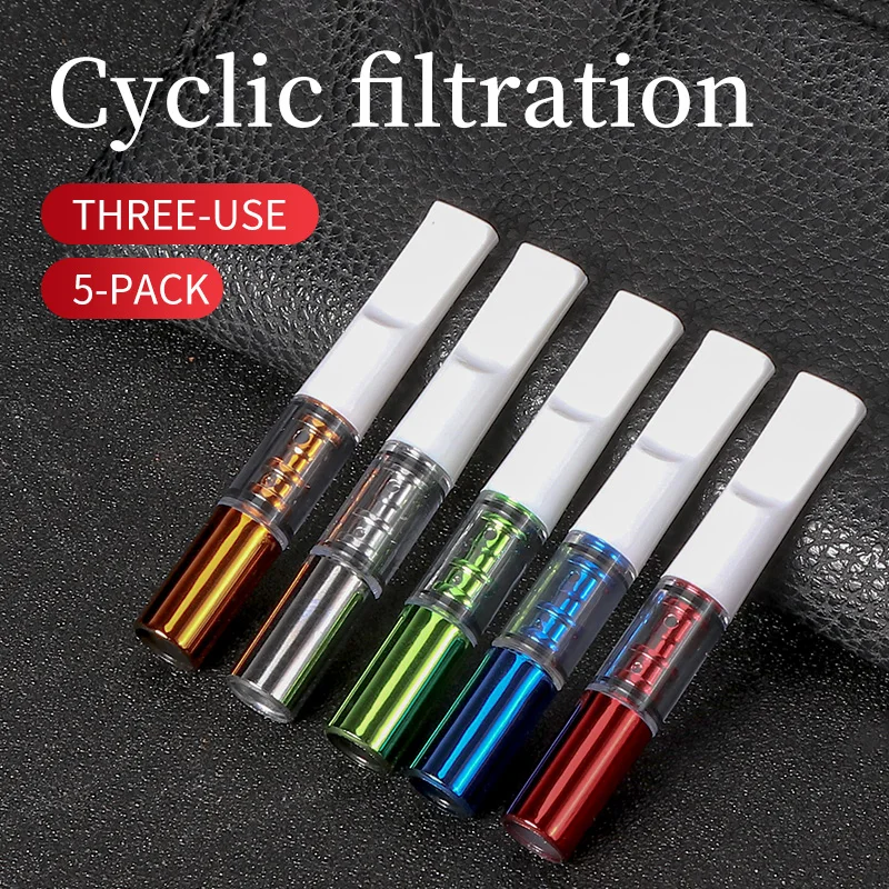 5Pcs-Box-Recycle-Cleanable-Cigarette-Filter-Food-Grade-Cigarette-Holder ...