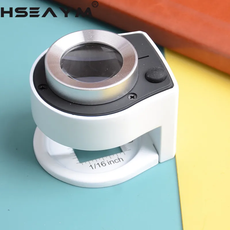 Loupe optique,Loupe en tissu avec règle en métal 30X, tissu Textile ...