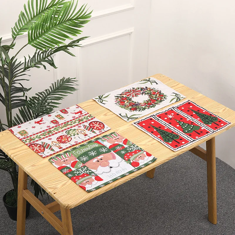 Christmas-Placemat-Merry-Christmas-Decorations-For-Home-Santa-Claus ...