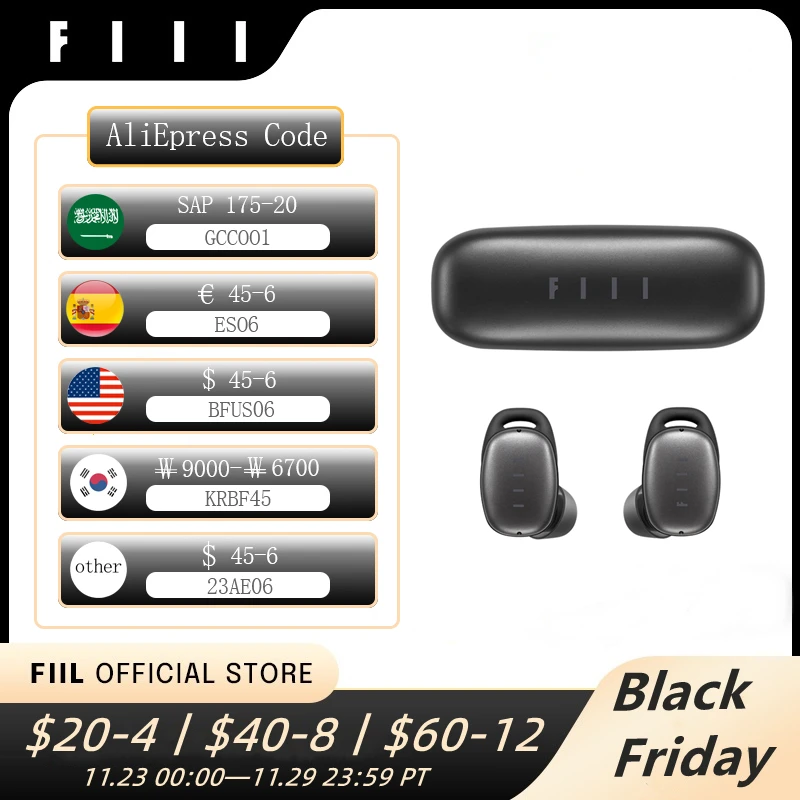 FIIL-T2-Pro-Dual-Mic-37dB-Hybrid-ANC-Wireless-Earbuds-Bluetooth-5-2-TWS ...