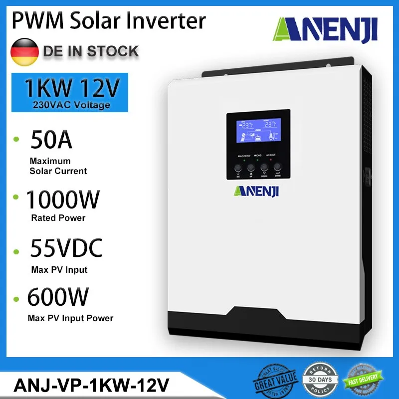 1KW-Solar-Inverter-1000W-Pure-Sine-Wave-Off-Grid-Hybrid-Inverter-12V ...