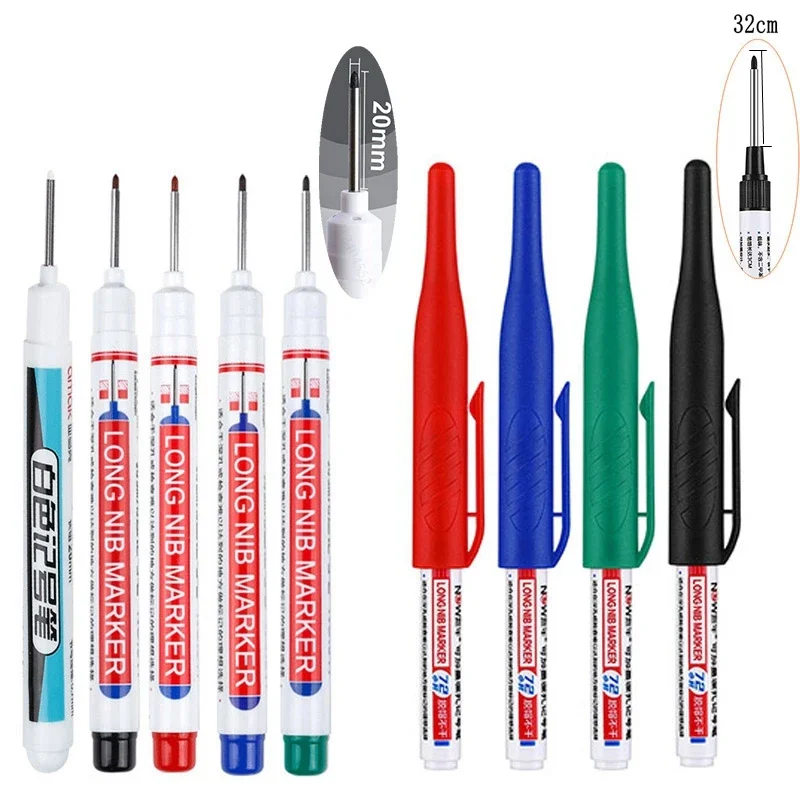 4/8Pcs/Set Woodworking Long Head Markers Pen Bathroom Decoration Multi ...