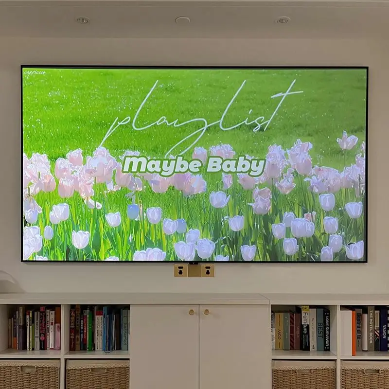 2024-Fresnel-Projection-Screen-ALR-84-inch-Fixed-Frame-Wall-Hanging ...