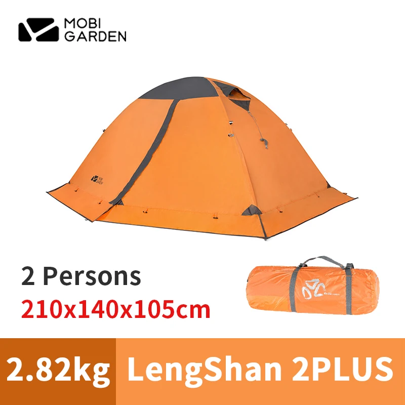 MOBI GARDEN Camping Tent With Snow Skirt 2-3 Person 4 Season Tent ...