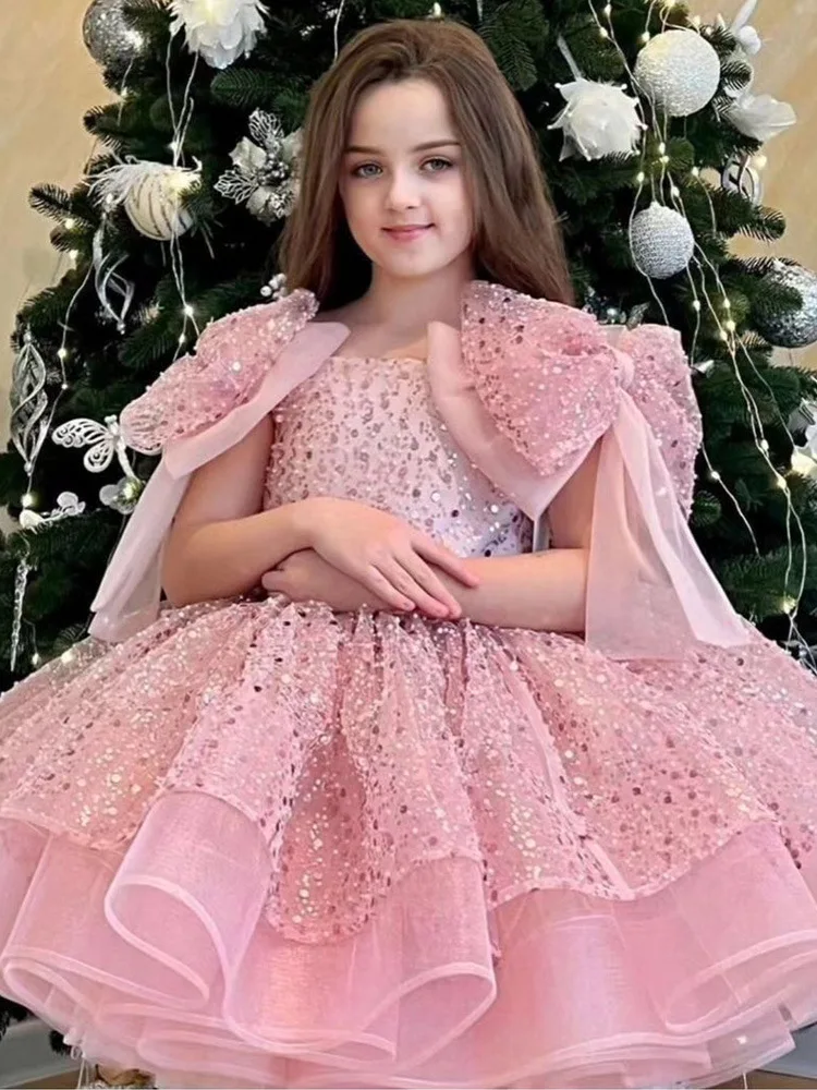 2024-New-Girl-s-dresses-for-formal-occasions-Big-Bow-and-Fluffy-Ballet ...