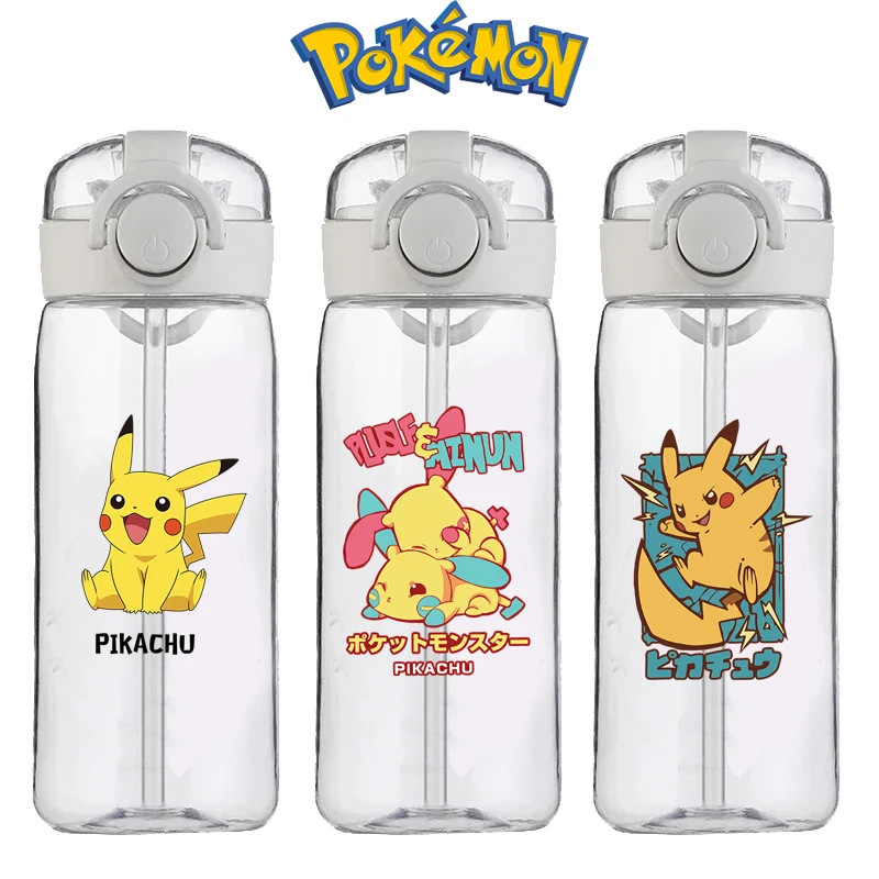 Pokemon-Pikachu-Charmander-Water-Cup-Plastic-Cup-with-Straw-Girl-Good ...