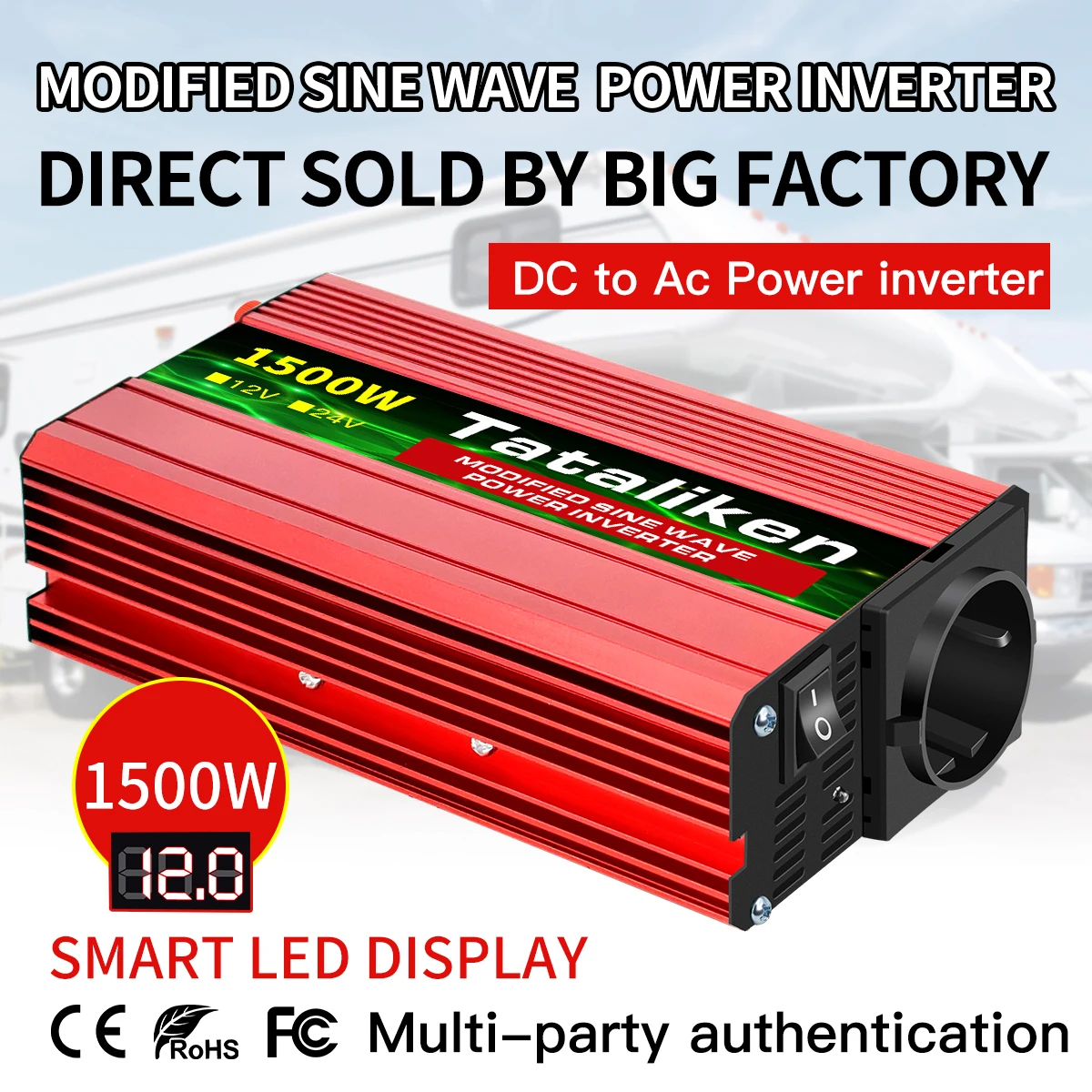 Ac-12v-220v-50hz-high-power-inverter-LED-voltage-display-1500w-2000w ...