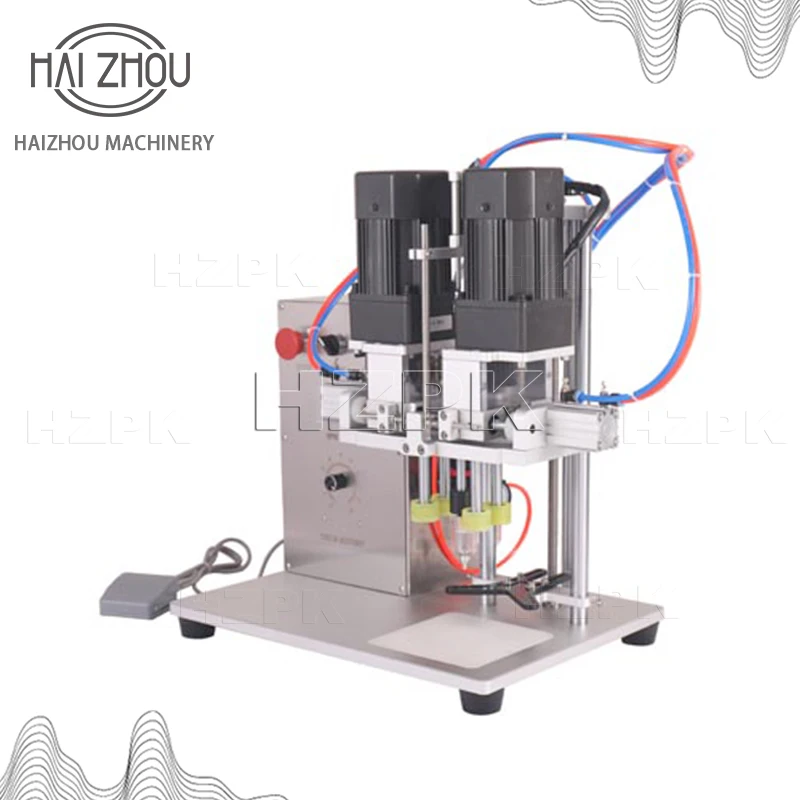 HAIZHOU-Semi-Automatic-Desktop-Capping-Machine-for-Plastic-Glass-Bottles-Round-Lids-Duckbill ...