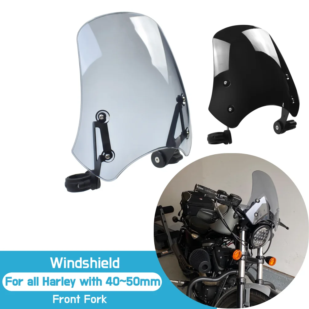 For Harley FXDF Fat Bob FLD XL883N Windshield Windscreen Motorcycle ...