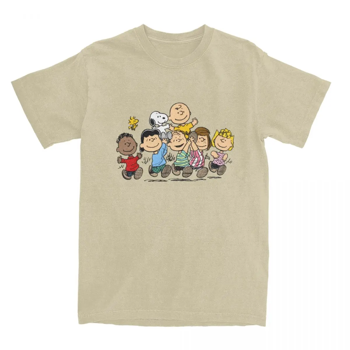 Camiseta de algodón puro con personajes de cómic de Peanuts para hombre ...