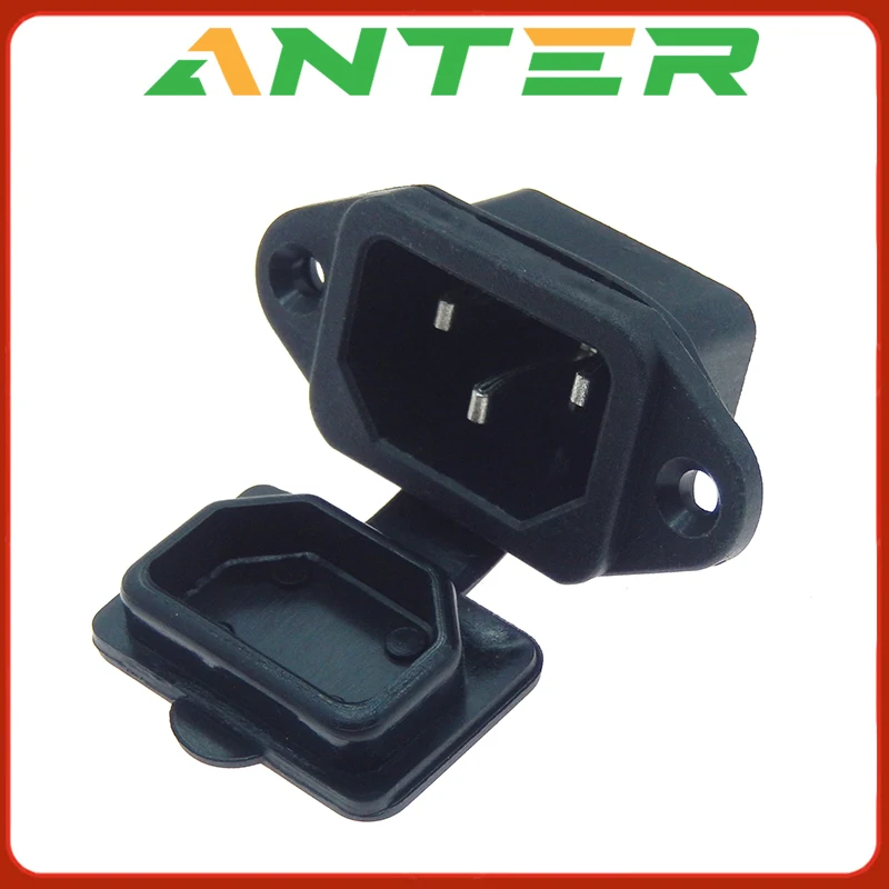 1PC-AC-Power-Socket-250V-10A-3-pins-Male-Plug-Panel-Power-Charging ...