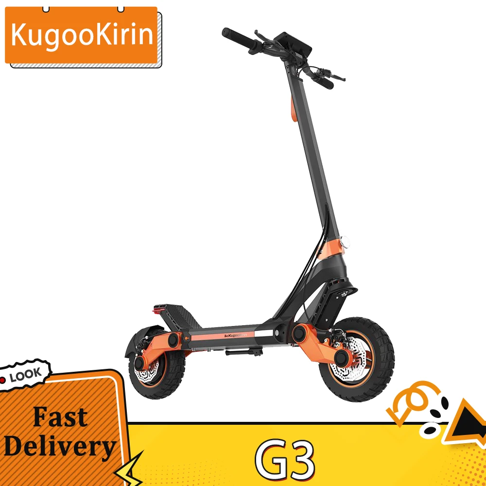 KUGOO KIRIN G3 -patinete eléctrico, con Motor trasero de 1200W, batería ...