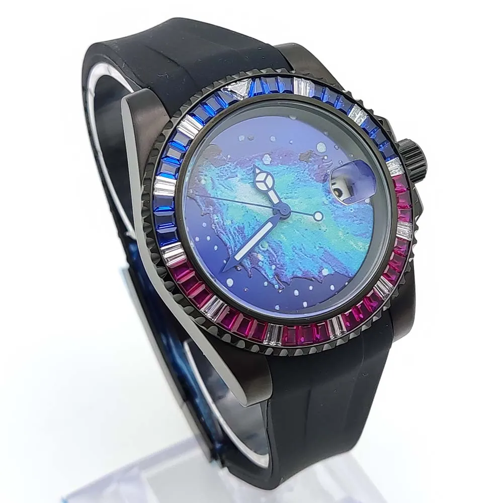 Men-s-Fashion-Watch-Creative-Sterile-Dial-Diamond-Bezel-NH35-Movement ...